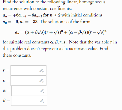 Solved Find the solution to the following linear, | Chegg.com