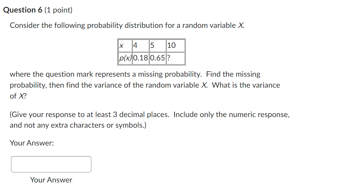 Solved Consider the following probability distribution for a | Chegg.com