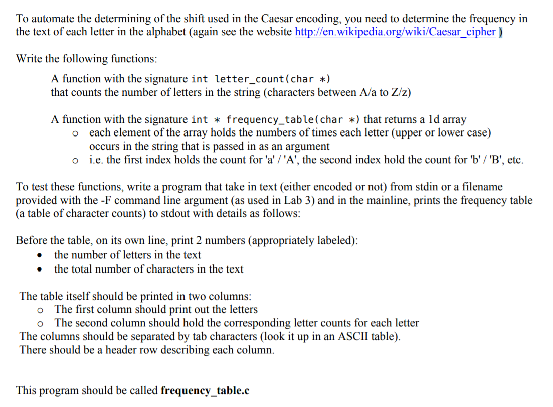 Solved To automate the determining of the shift used in the | Chegg.com