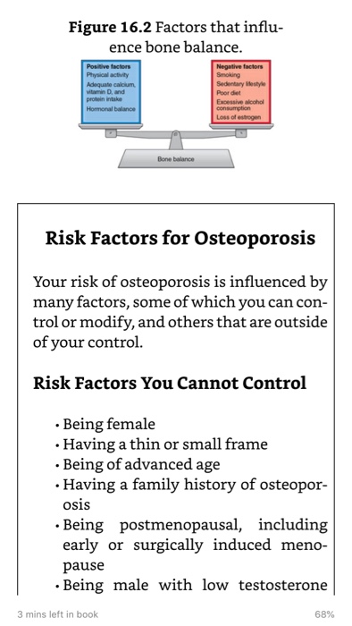 Solved Considering the factors that affect bones balance, | Chegg.com