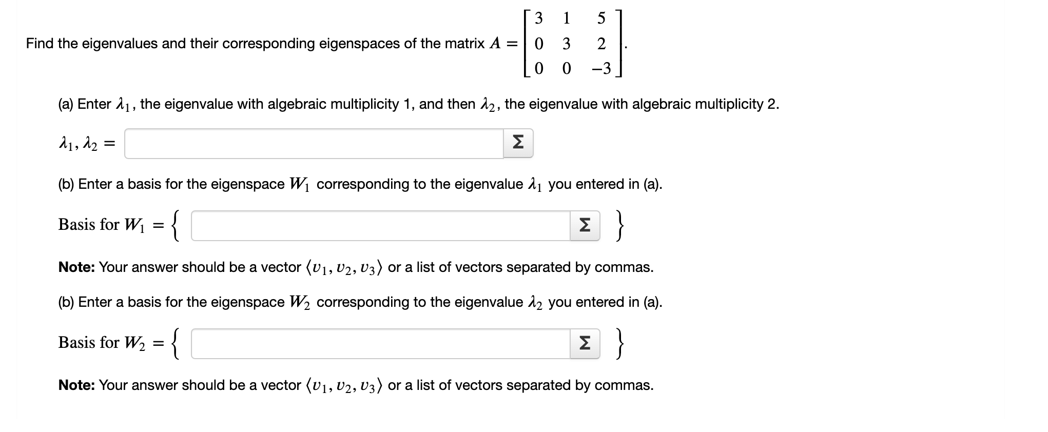 Solved 3 1 5 Find the eigenvalues and their corresponding | Chegg.com