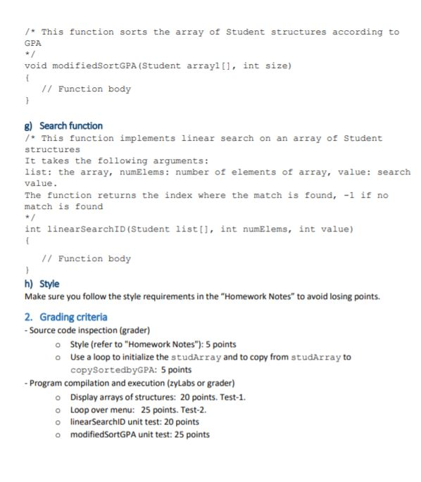 Solved: Write A Program That Manages Students' Information... | Chegg.com