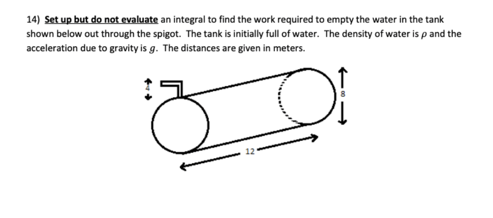 Solved 14) Set up but do not evaluate an integral to find | Chegg.com