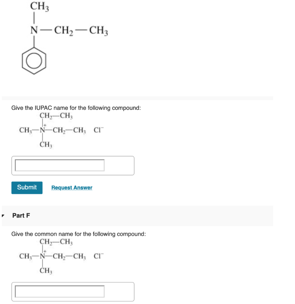 Solved CH3 | N-CH2 - CH3 Give the IUPAC name for the | Chegg.com