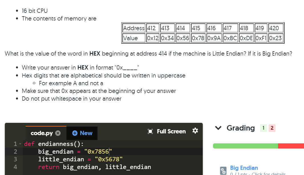 Solved • 16 bit CPU • The contents of memory are Address 412 | Chegg.com
