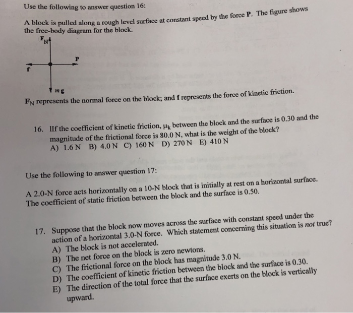 Solved: Use The Following To Answer Question 16: H Bock Ks... | Chegg.com