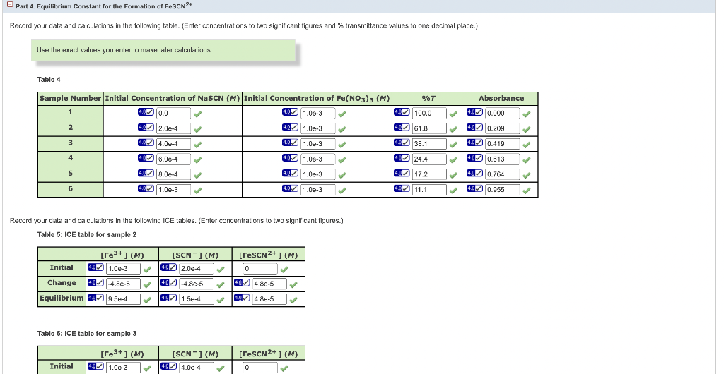 ecord your data and calculations in the following | Chegg.com