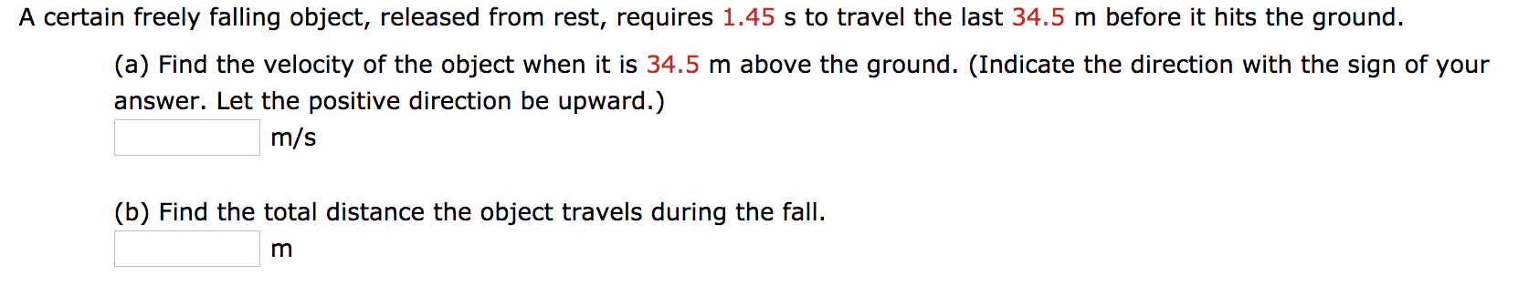 Solved A certain freely falling object, released from rest, | Chegg.com