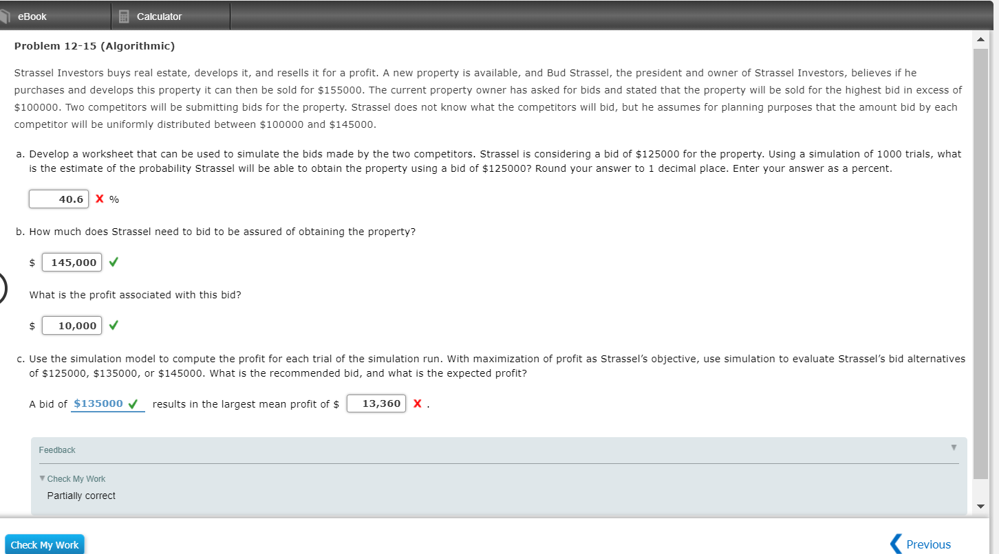 Solved eBook Calculator Problem 12-15 (Algorithmic) Strassel | Chegg.com