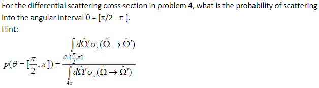 Solved For the differential scattering cross section in | Chegg.com