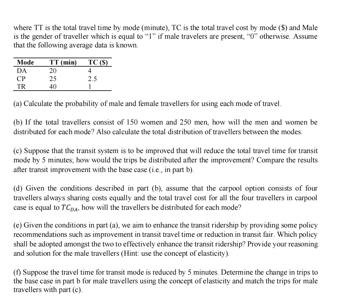 Solved Problem 2: Consider a multinomial logit (MNL) model | Chegg.com