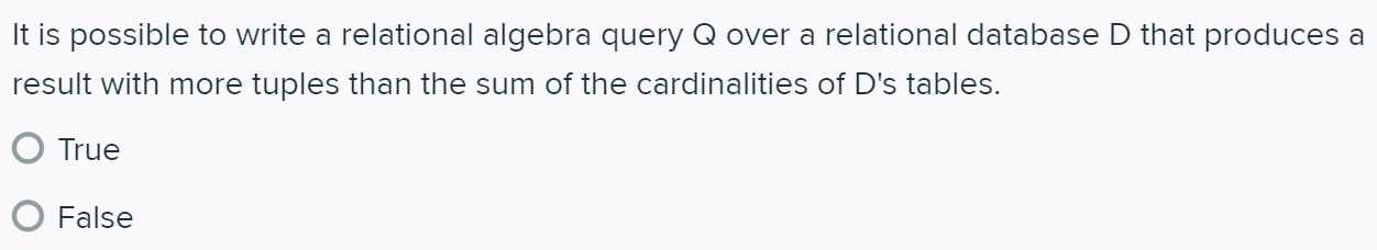 Solved It is possible to write a relational algebra query Q | Chegg.com