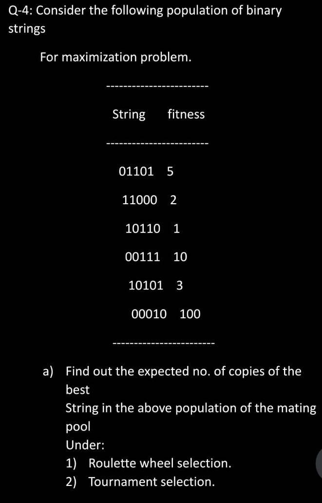 Q-4: Consider the following population of binary | Chegg.com
