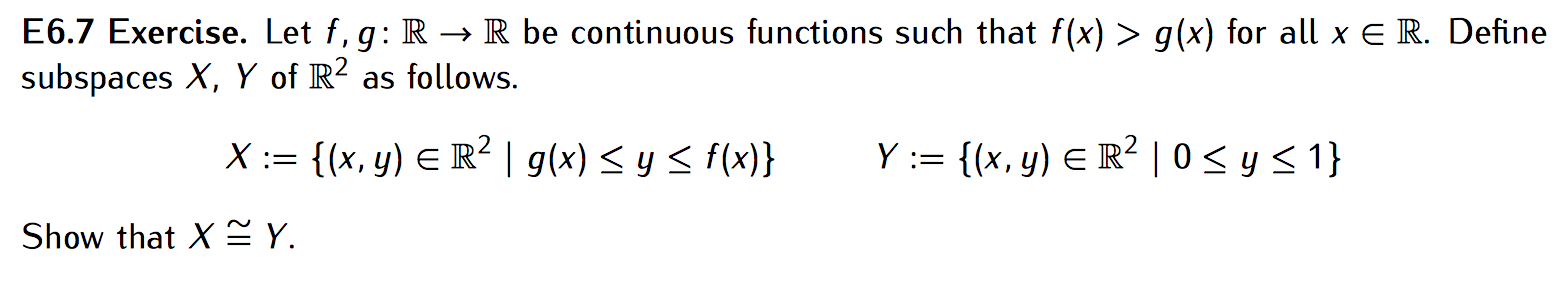E6.7 Exercise. Let f,g: R → R be continuous functions | Chegg.com