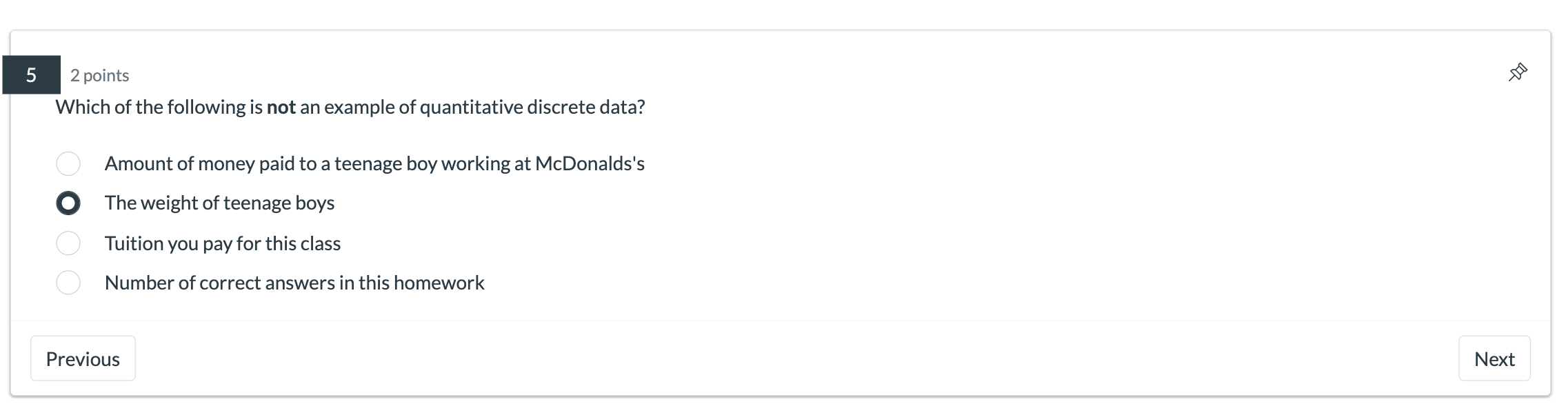 Solved Which of the following is not an example of | Chegg.com