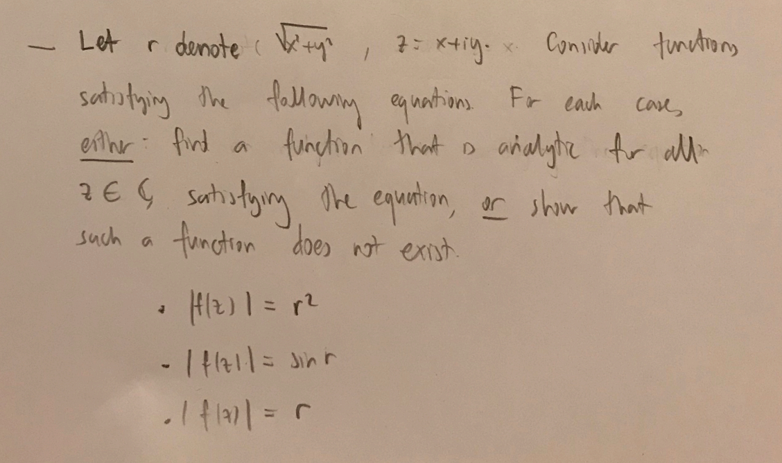 Solved - Let r denote x2+y2,z=x+iy. Coniver functions | Chegg.com