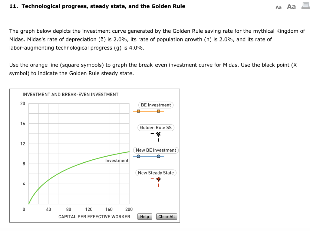 11. Technological progress, steady state, and the | Chegg.com