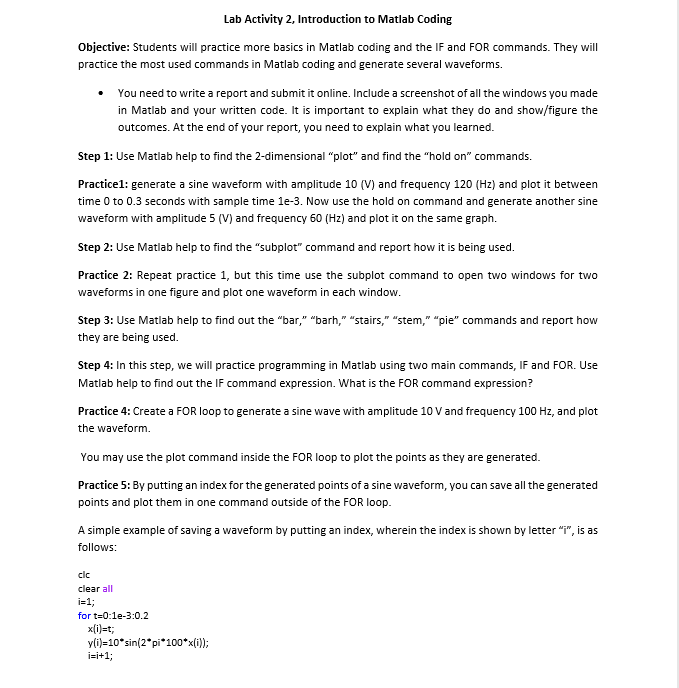 Solved We're using MatLab and I've done so far Practice | Chegg.com