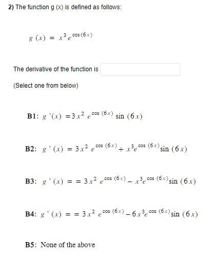 Solved 2) The function g(x) is defined as follows: | Chegg.com