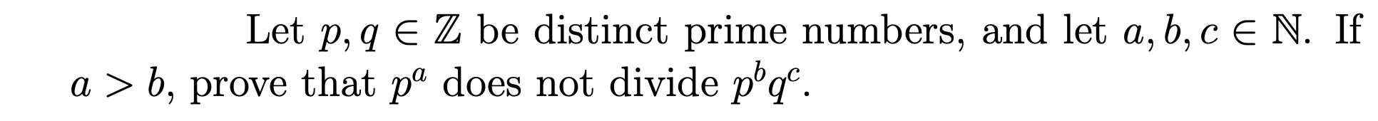 Solved Let p, q E Z be distinct prime numbers, and let a,b,c | Chegg.com