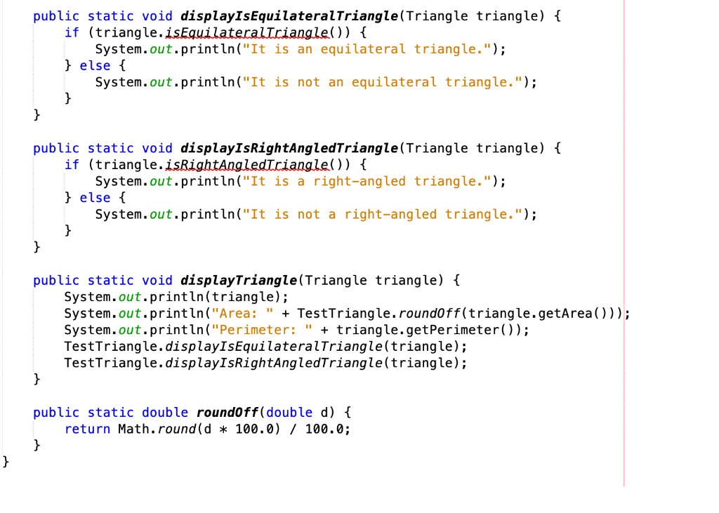Solved Design a Triangle class that extends the attached | Chegg.com