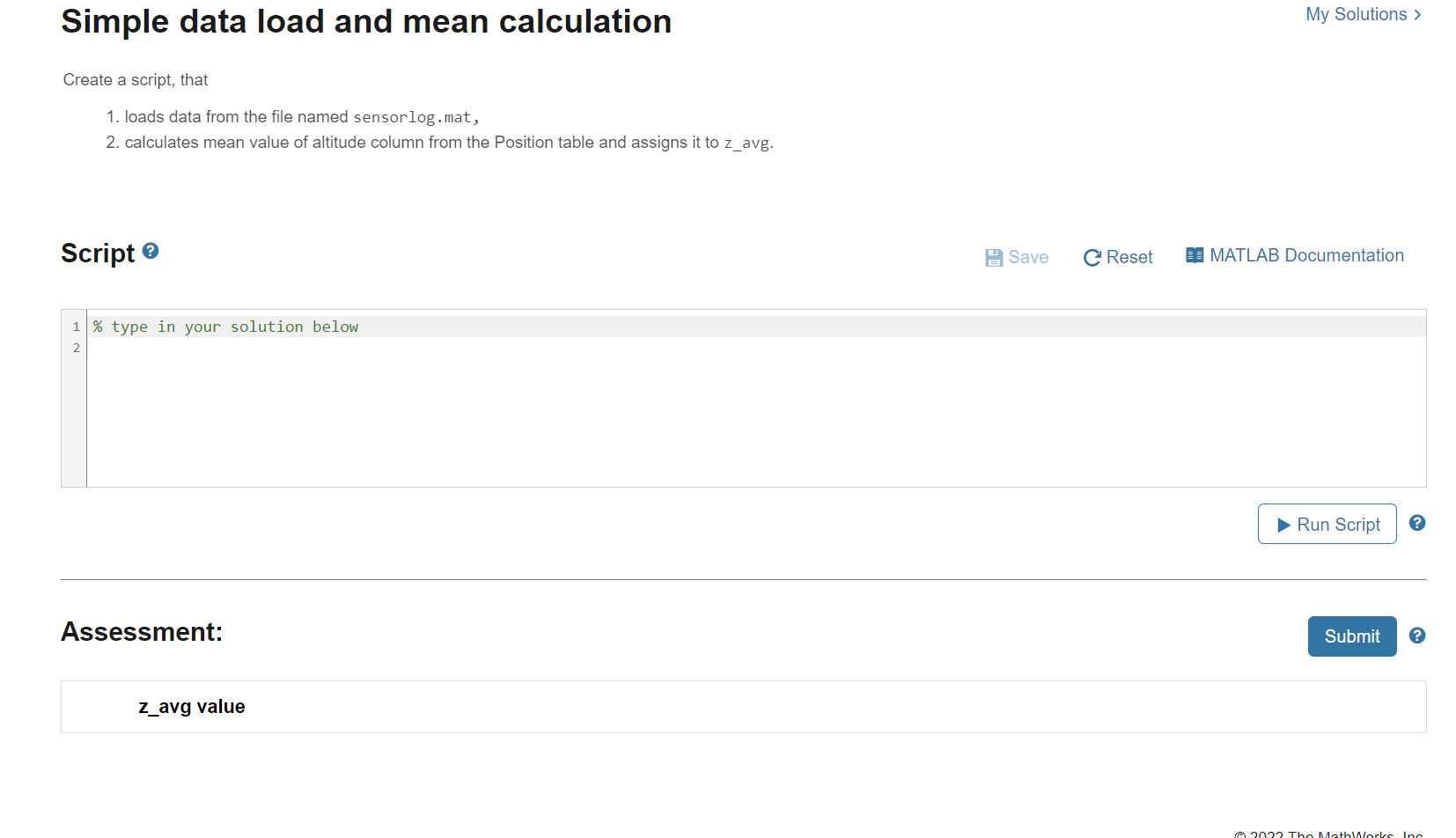 Solved Simple Data Load And Mean Calculationcreate A Script