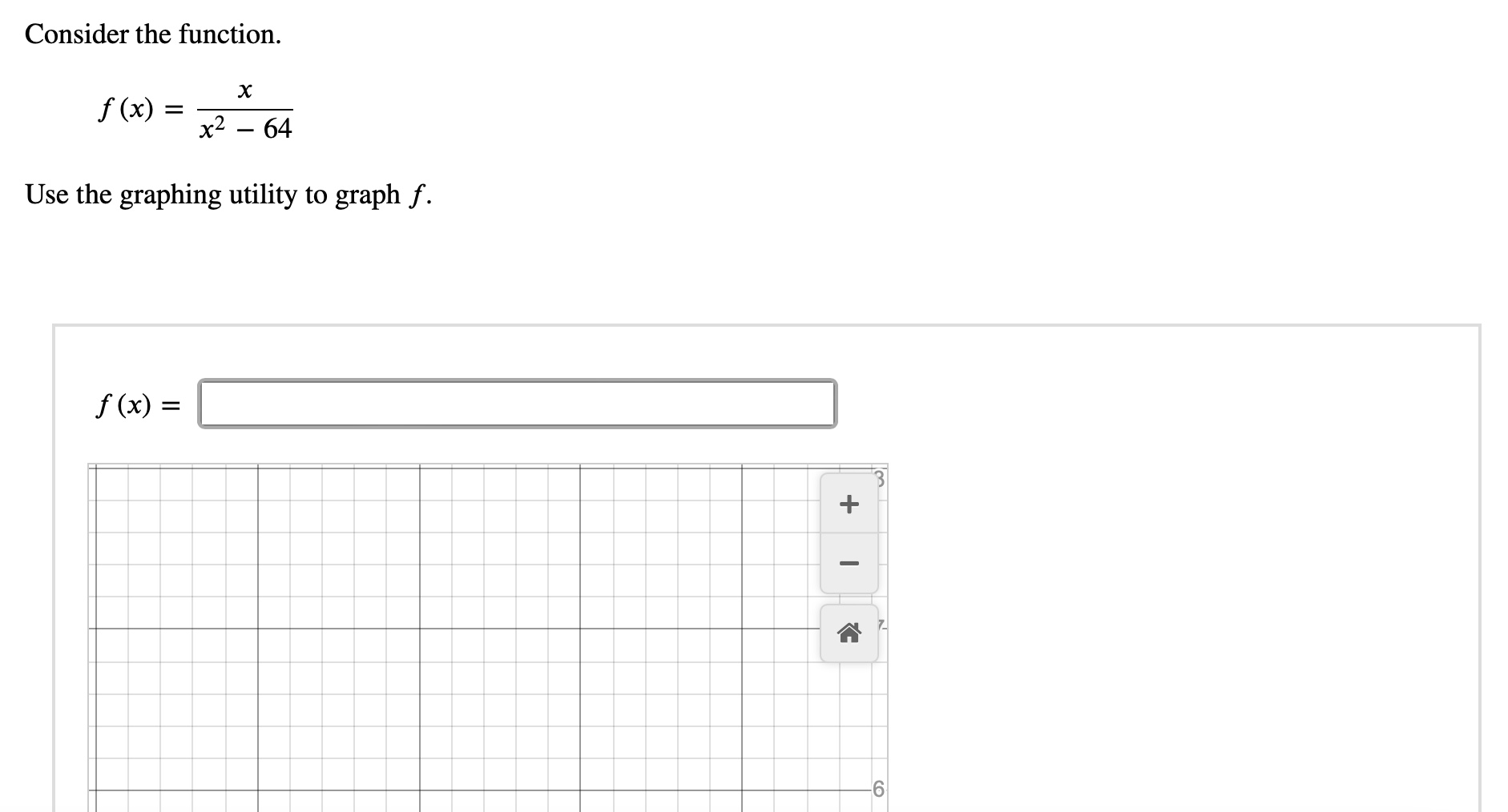 Solved Consider the function. f(x)=x2−64x Use the graphing | Chegg.com