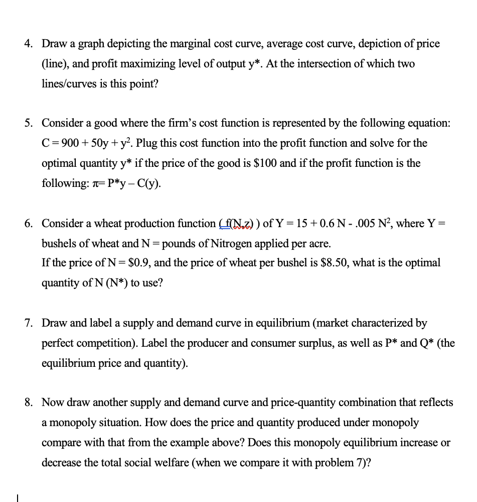 Solved Draw a graph depicting the marginal cost curve, | Chegg.com