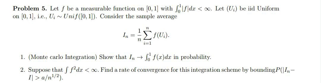 Problem 5. Let f be a measurable function on [0, 1] | Chegg.com
