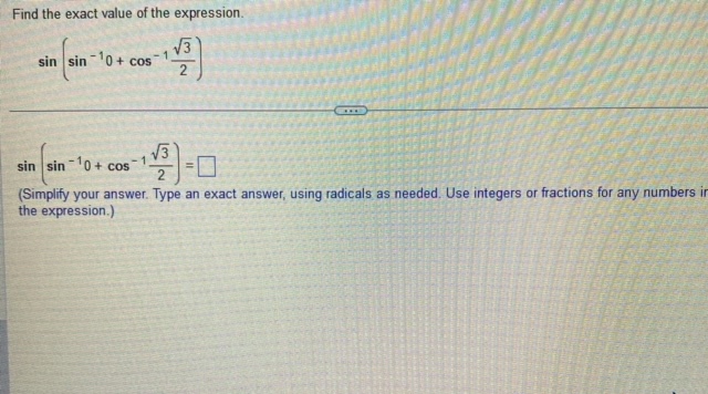 Solved Find the exact value of the | Chegg.com