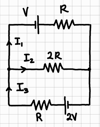 Solved R , 2 R , and R resistors are connected to two | Chegg.com
