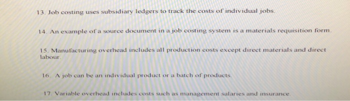 Solved True/False questions 1. Inventoriable product costs | Chegg.com