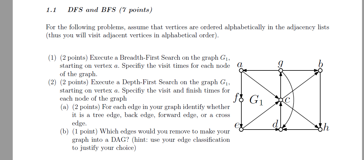 Solved For the following problems, assume that vertices are | Chegg.com