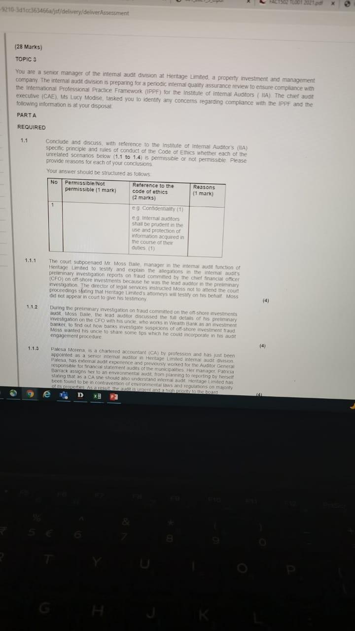 Solved -5210-3d1-363456/delivery deliverAssessment (28 | Chegg.com