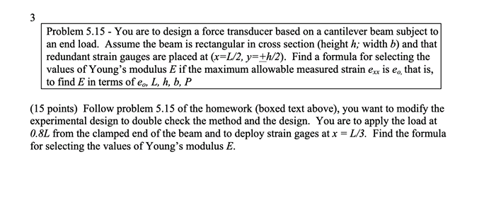 Solved برا Problem 5.15 - You are to design a force | Chegg.com
