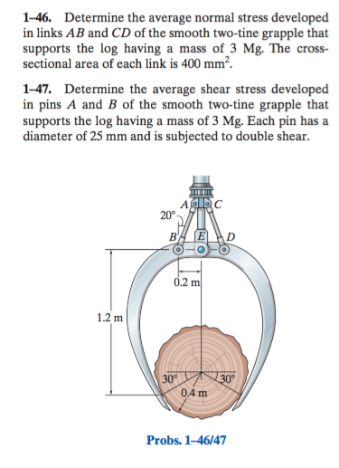 Solved 1-46. Determine the average normal stress developed | Chegg.com