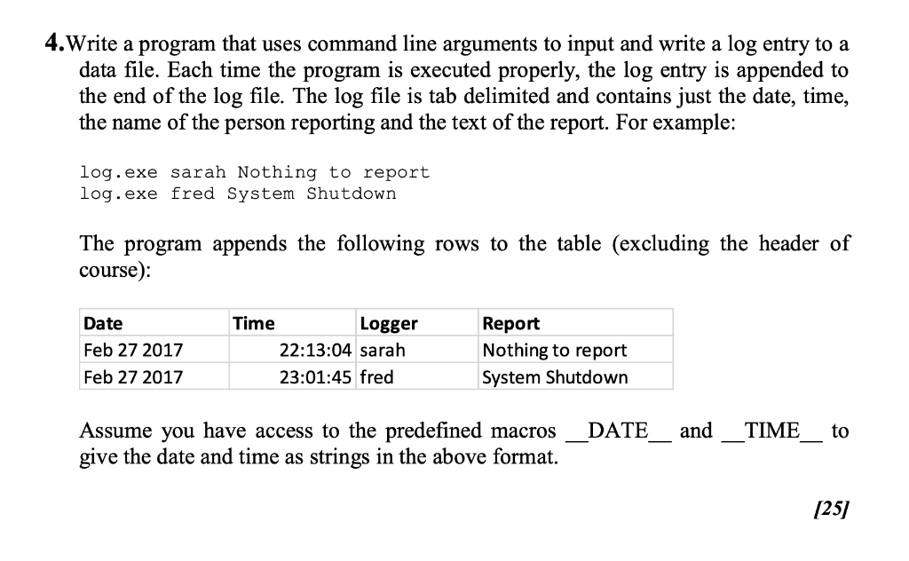 Solved c programming Write a program that uses command line | Chegg.com