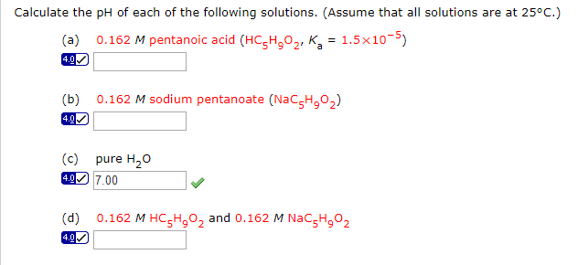 Solved Calculate the pH of each of the following solutions. | Chegg.com