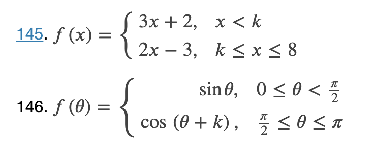 Solved In The Following Exercises Find The Value S Of K