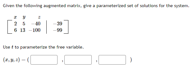 Solved Find the augmented coefficient matrix corresponding | Chegg.com