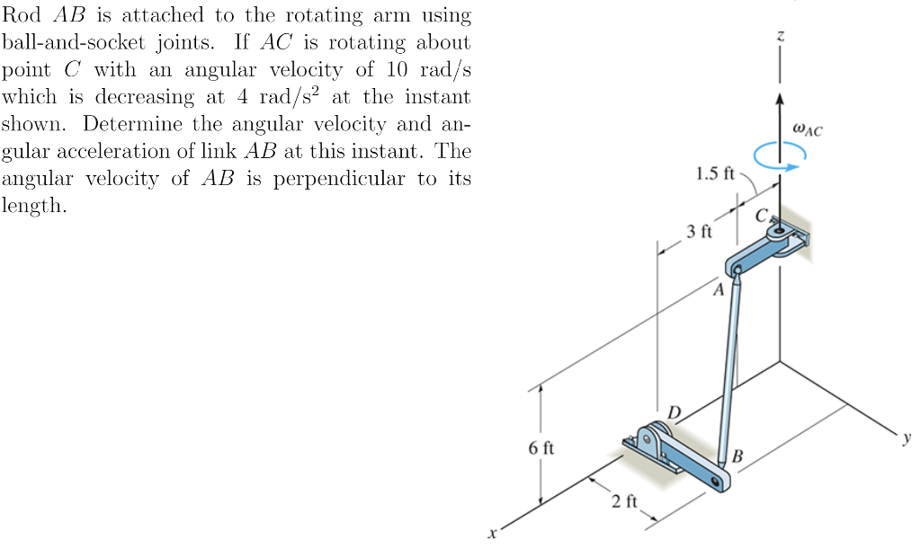 Solved Rod AB is attached to the rotating arm using | Chegg.com