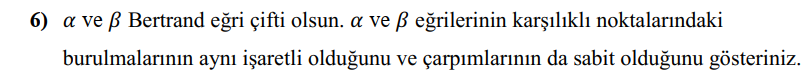 Solved Let a and ß be the Bertrand curve pair. Show that the | Chegg.com