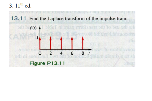 Solved 3. 11th ed. 13.11 Find the Laplace transform of the | Chegg.com
