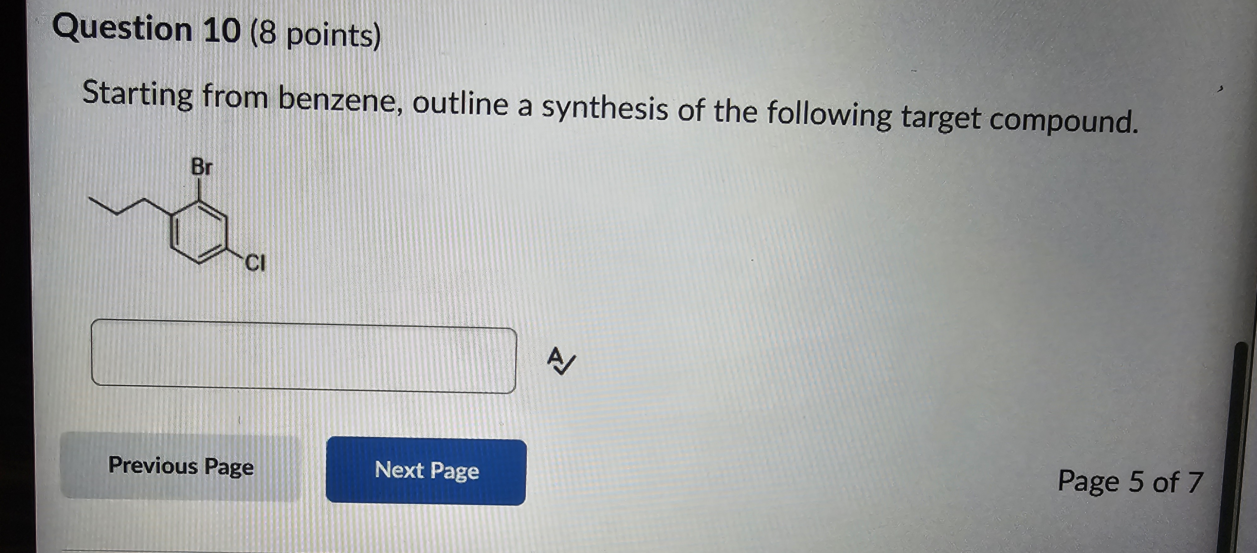 Solved Question 10 (8 ﻿points)Starting from benzene, outline | Chegg.com