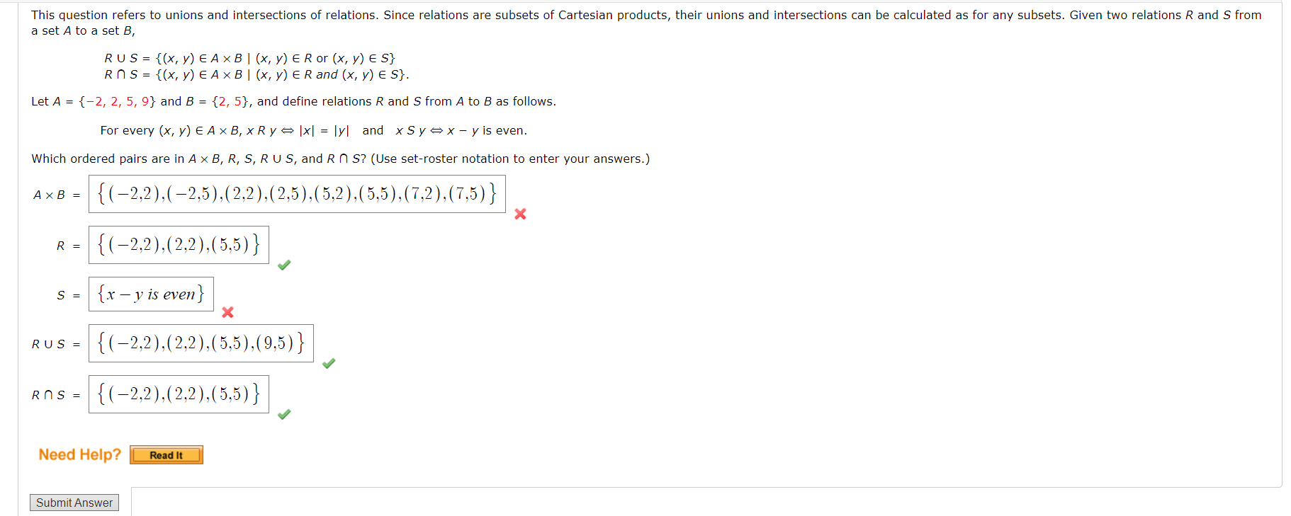 Solved This question refers to unions and intersections of | Chegg.com