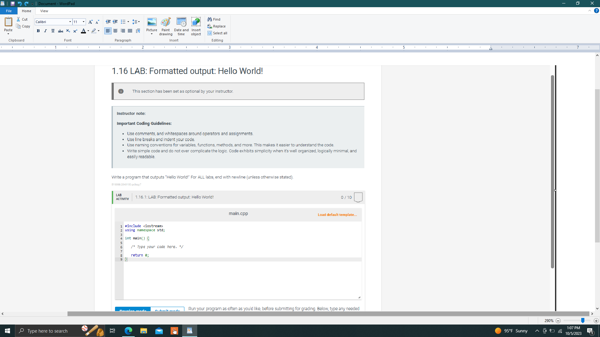Solved In C Important Coding Guidelines Use Comments And