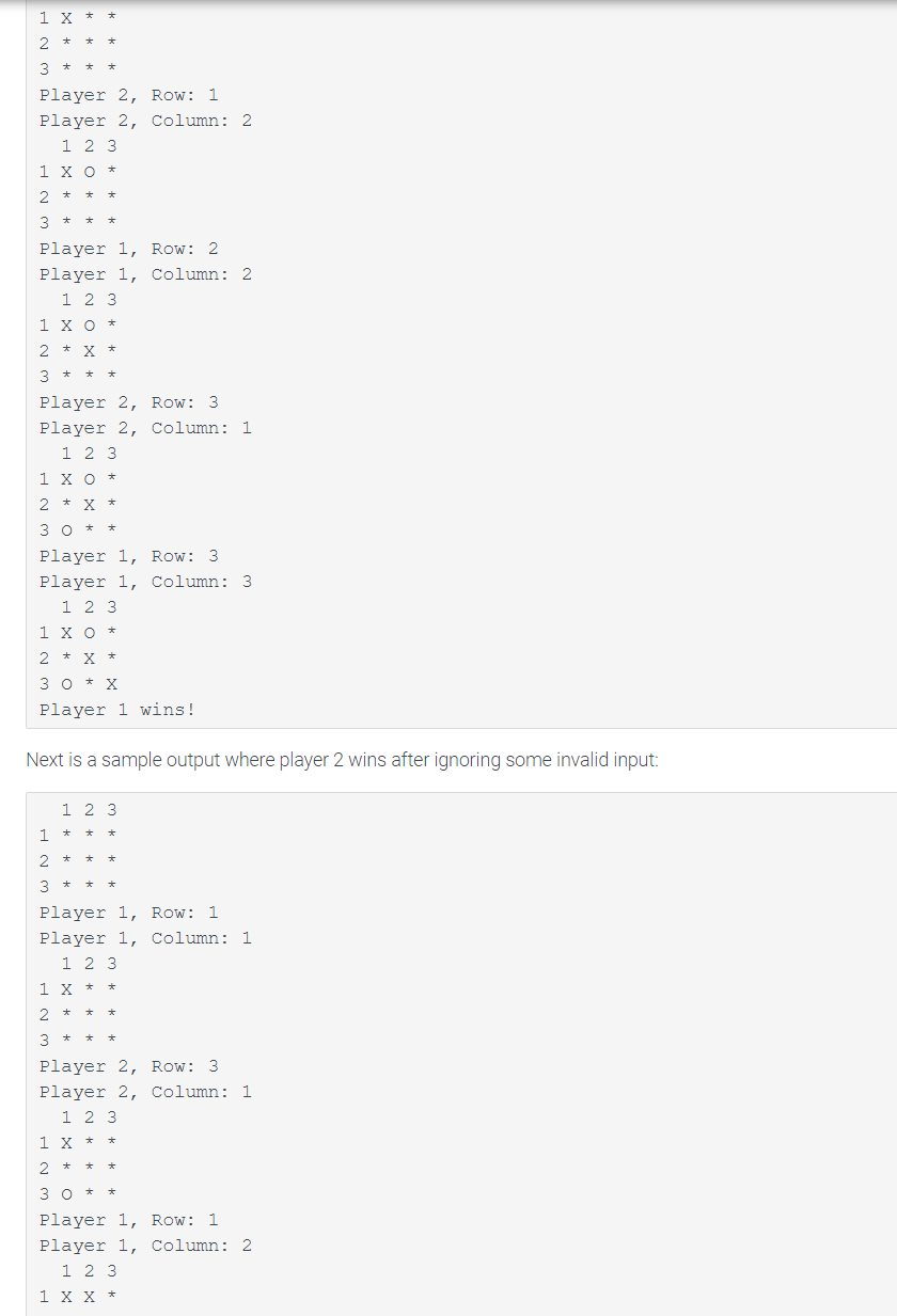 Solved 8.10 Assignment: Tic Tac Toe Write a program that | Chegg.com