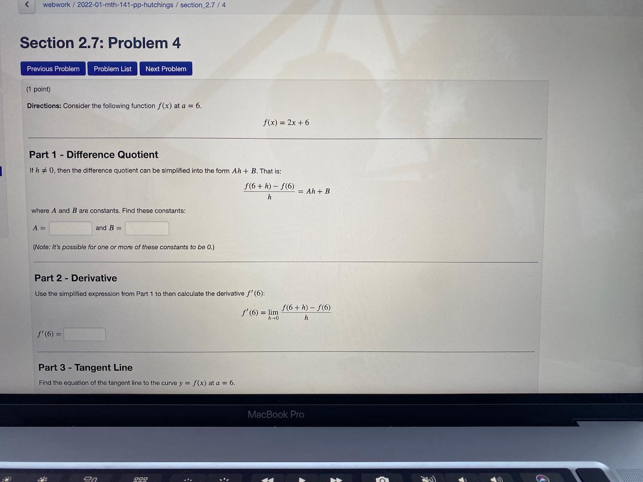 Solved webwork / 2022-01-mth-141-pp-hutchings / | Chegg.com