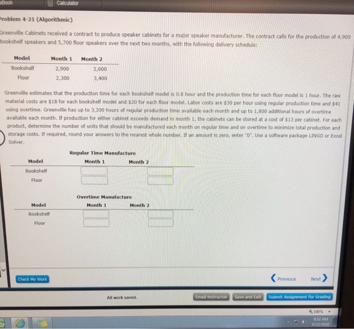 Solved Book Calculator roblem 4-21 (Algorithmic) sreenville | Chegg.com