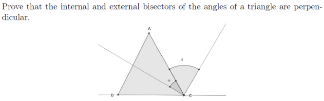 Solved Prove that the internal and external bisectors of the | Chegg.com